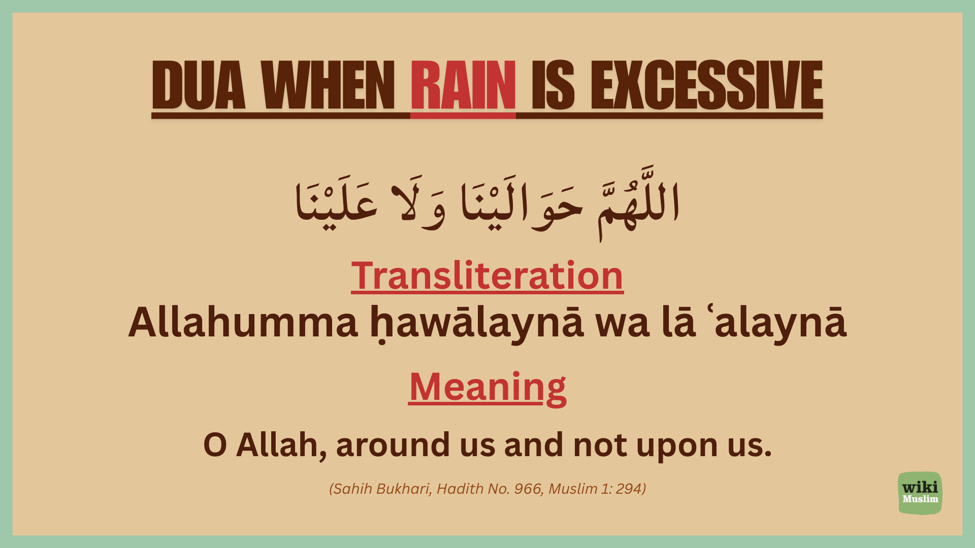 Dua for Rain – (7 Powerful Du'as) With MP3