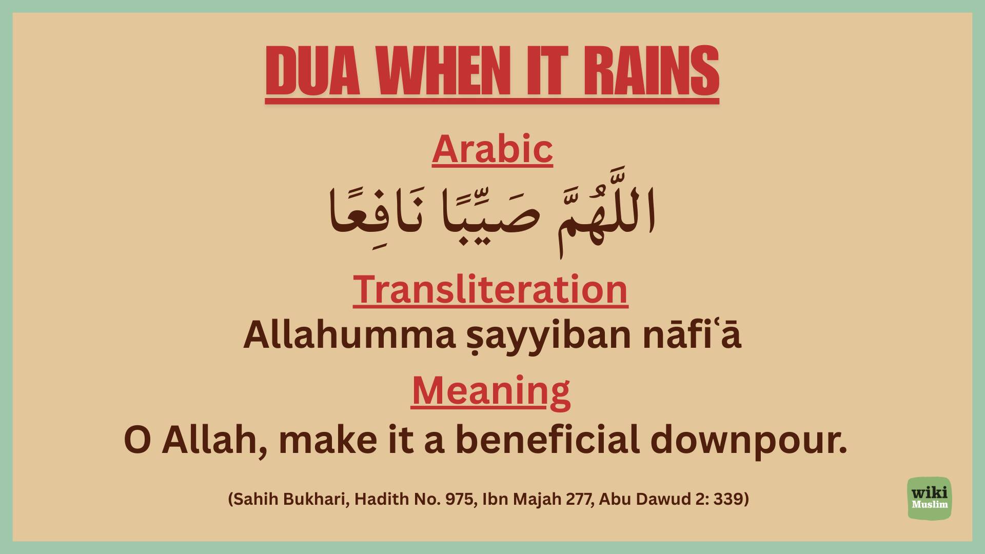 Dua for Rain – (7 Powerful Du'as) With MP3